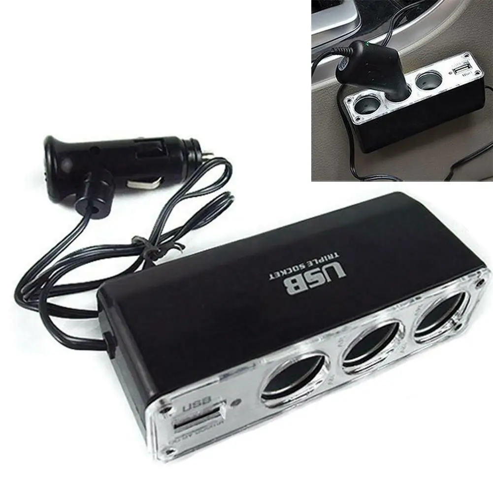 12V-24V-3-Way-Multi-Socket-Car-Cigarette-Lighter-Splitter-Port-Plug ...