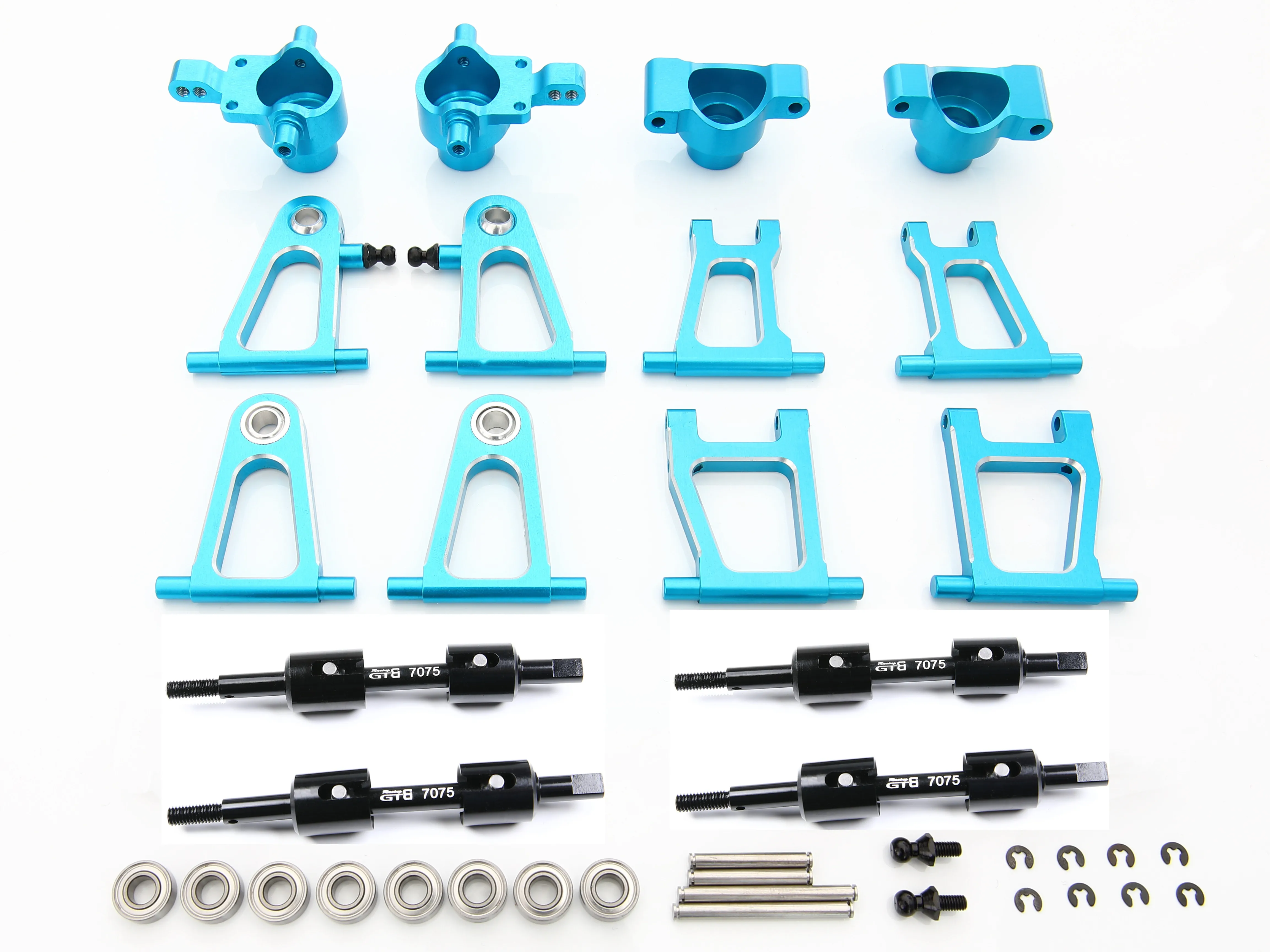 TT-01 Aluminum Suspension Arm Steering Hub Carrier Driveshaft set for ...