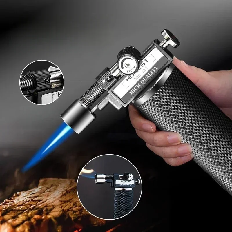 HONEST Double Flame Welding Gun Gas Torch Lighter Safety Lock Switch ...