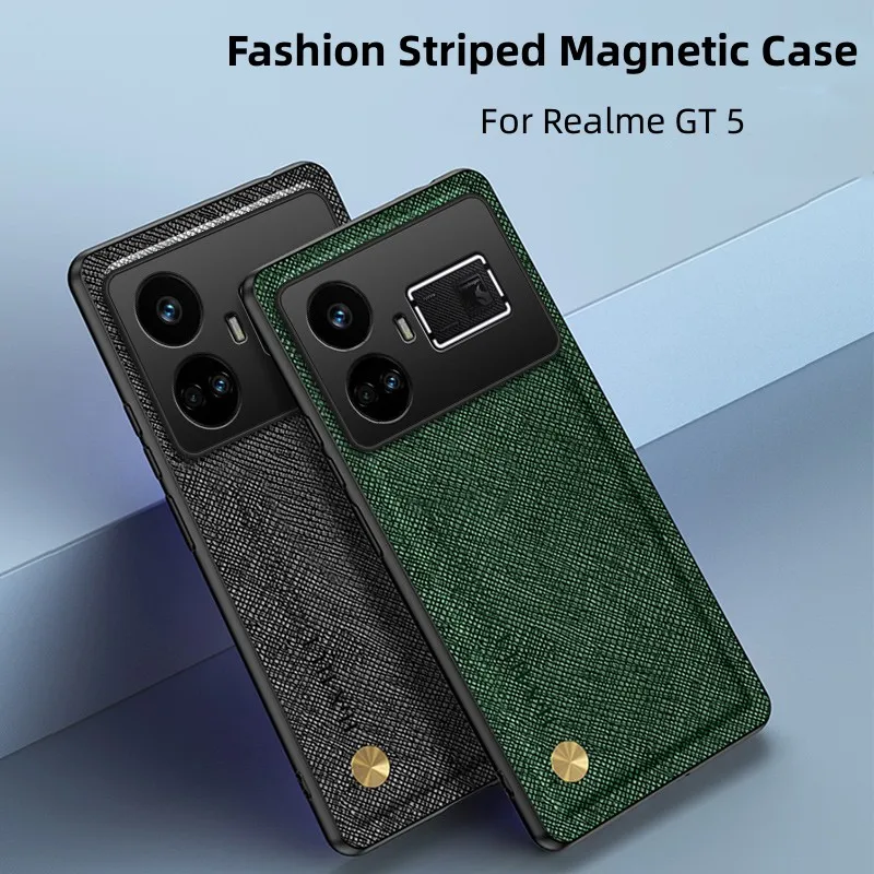 Luxury-Stripe-Case-For-Realme-GT-5-3-Realmi-Neo-5-Se-Car-Magnetic-Matte ...