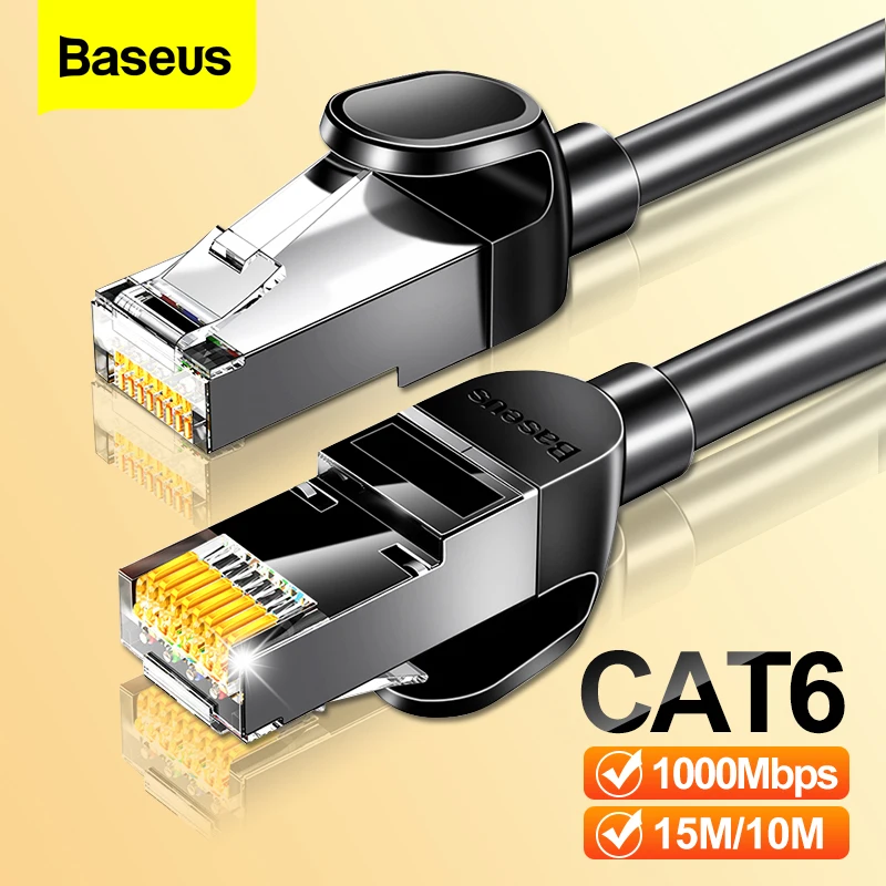 Baseus 노트북 라우터용 이더넷 케이블, Cat6 RJ45 네트워크 랜 케이블, PS5 PS4 TV 박스, 1000mbps ...