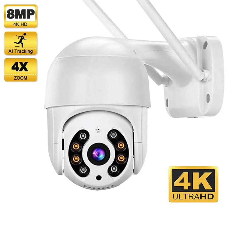 4K-8MP-Wireless-IP-Camera-Outdoor-Security-Wifi-PTZ-Camera-4MP-HD-Auto ...
