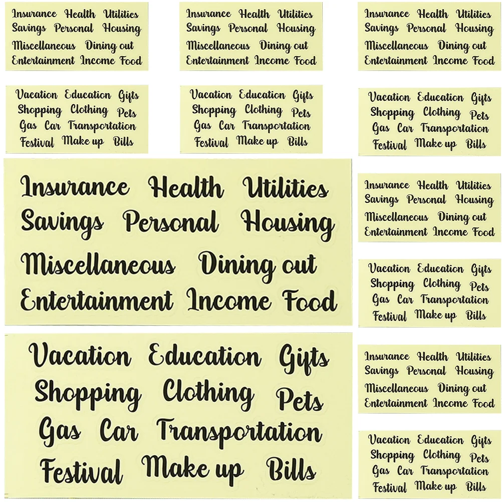 10-Sets-Folder-Binder-Payment-Sheet-Finance-Sticker-Scrapbook ...