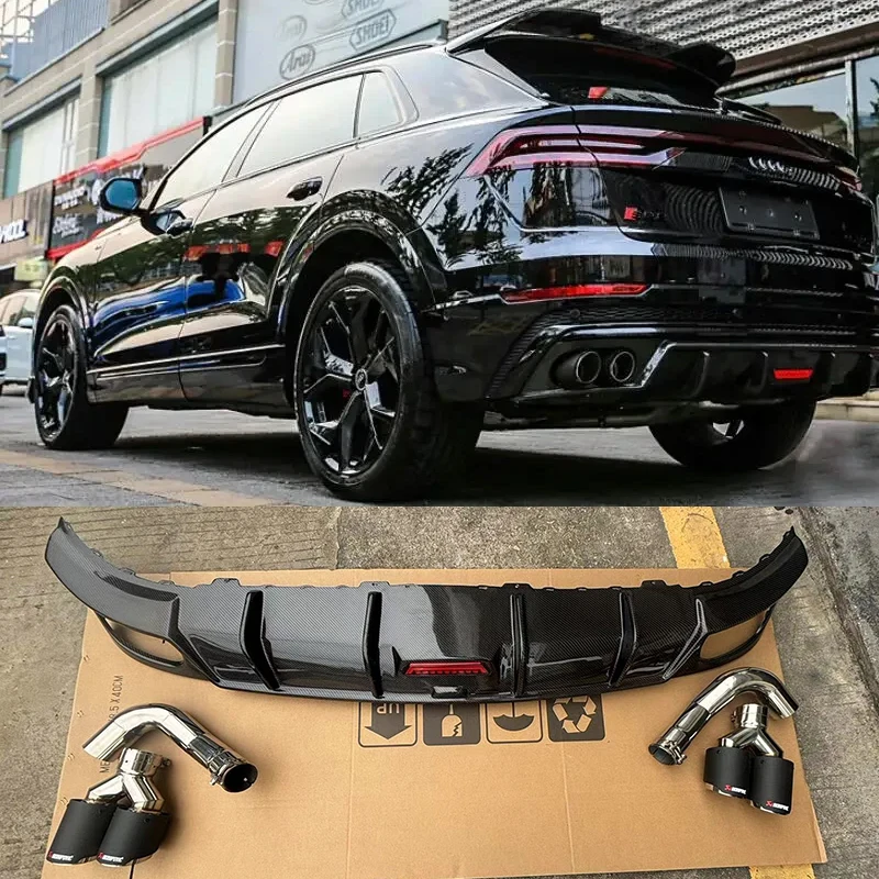 For Audi Q8 SQ8 2018 2019 2020 2021 2022 2023 Rear Bumper Diffuser ...
