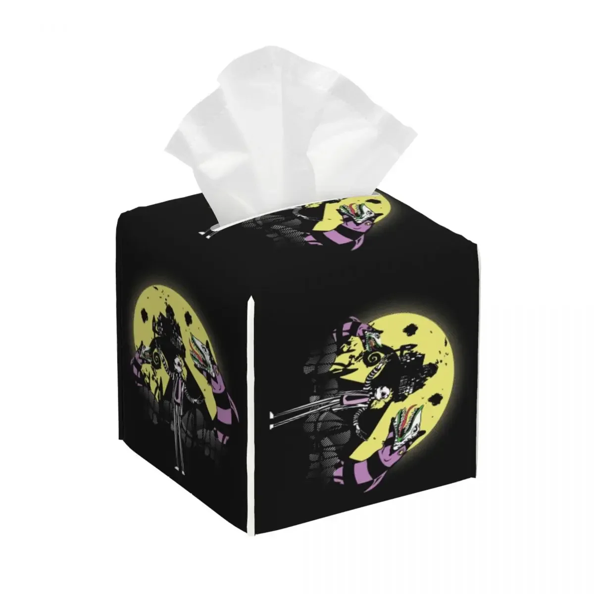 Custom Horror Movie Beetlejuices Tissue Box Cover PU Leather Square Tim ...