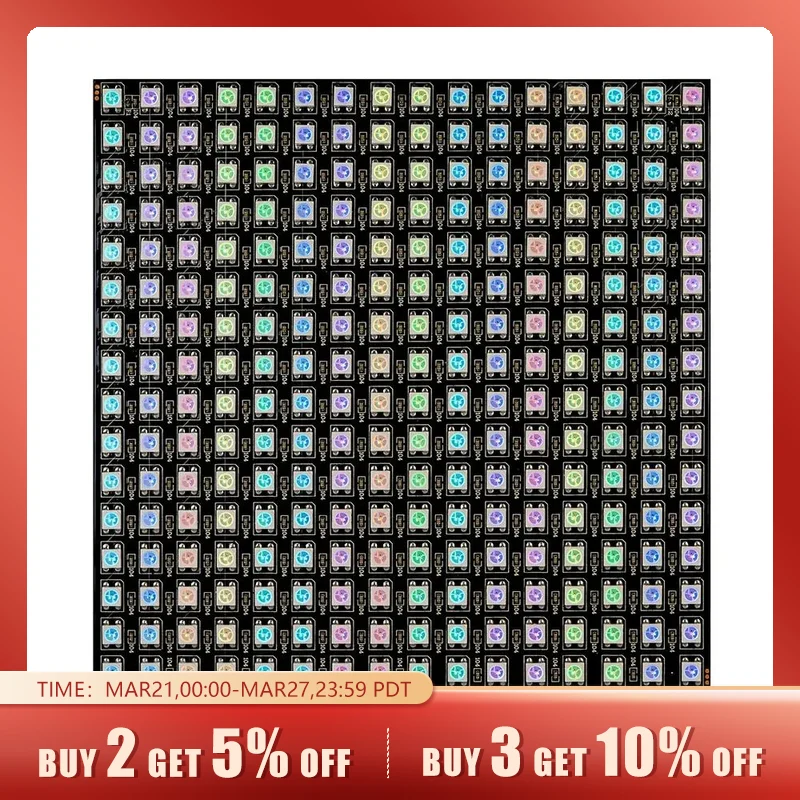 WS2812B-ECO-RGB-Alloy-Wires-5050SMD-Individual-Addressable-16X16-256 ...