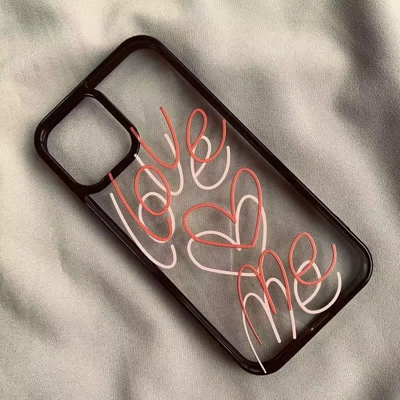 INS Creativity Love Me Clear Phone Case - Artistic Design for A35 (B)