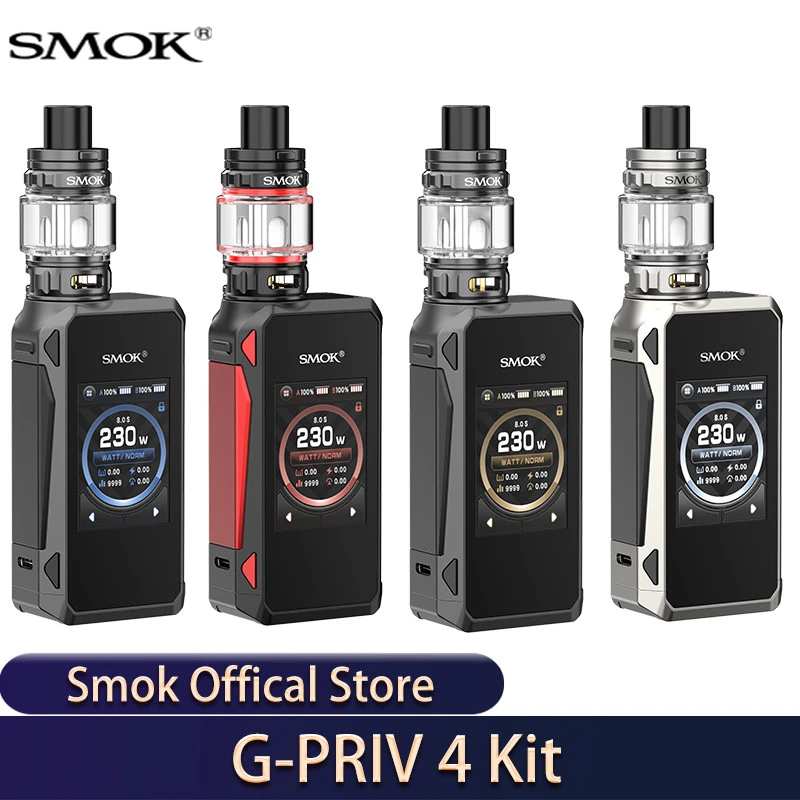 Original SMOK G PRIV 4 Kit 230W PRIV 4 Mod Vape With 6.5ml TFV18 Mini ...