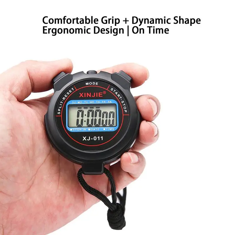New-Waterproof-Digital-Stopwatch-Timer-Professional-Handheld-Sports ...