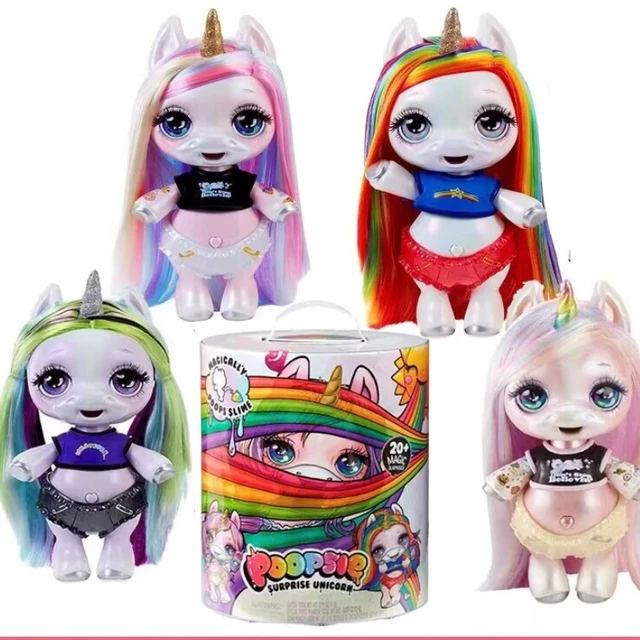 Muñeca sorpresa para niños y niñas, Poopsie Slime, unicornio, arcoíris, estrella brillante o ...