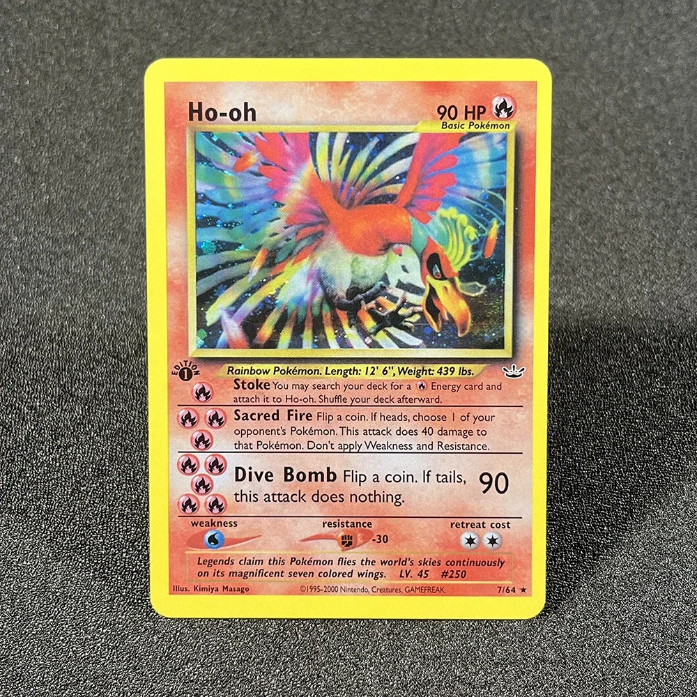 Pokémon Holographic Cards Neo Revelation Shining Magikarp Lugia Ho-oh Gyarados Entei Foil ...