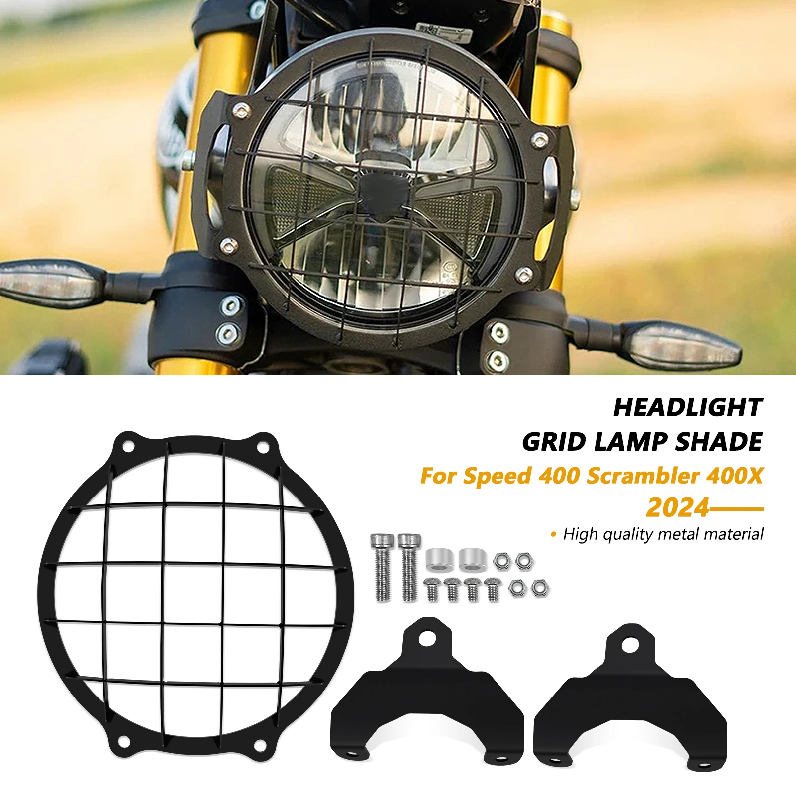 Motorcycle-Headlight-Protector-Speed400-Scrambler400X-Headlight-Grid ...