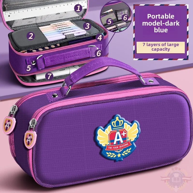 British style pencil case Multifunctional stationery case Student ...