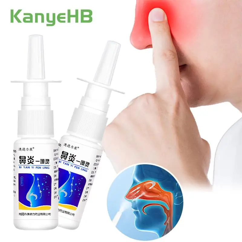 2pc Rhinitis Spray Sinusitis Relief Cold Stuffy Nose/Runny Nose Used ...