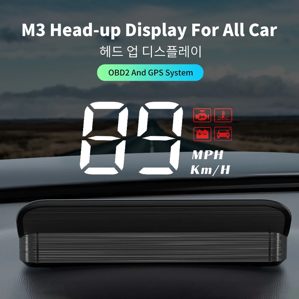 M3 Hud Car Head Up Display Obd2 Speedometer Monitor On Board Computer ...