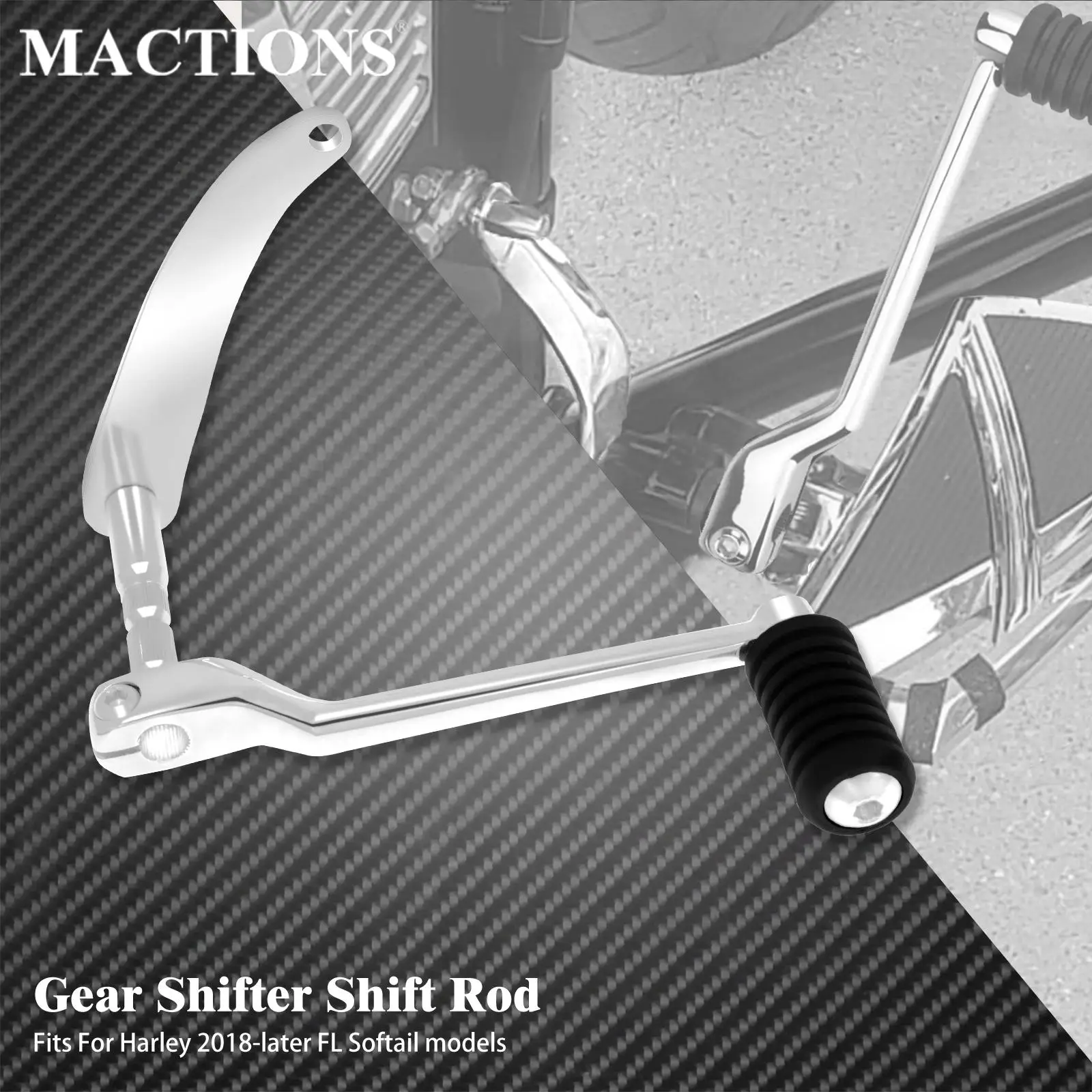 Motorcycle Chrome Heel Toe Gear Shifter Shift Rod Lever Arm For Harley ...