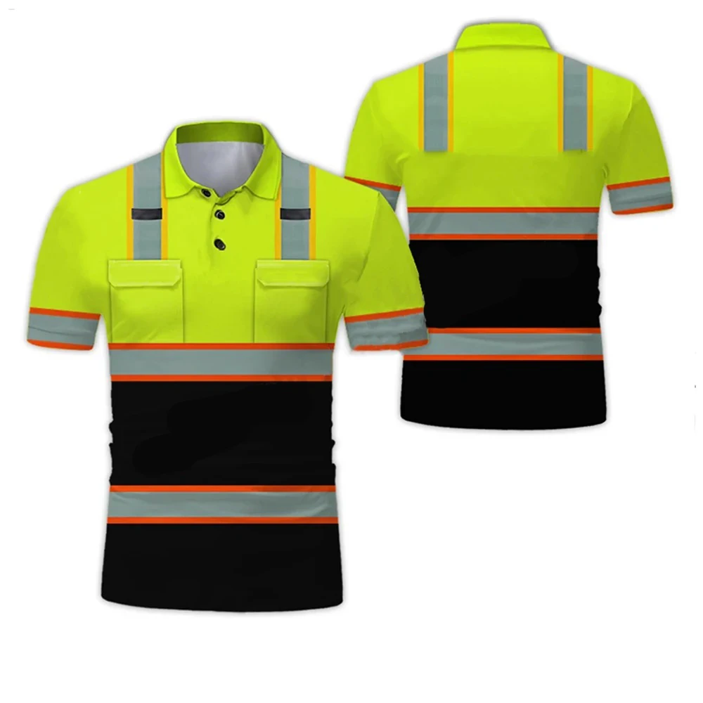 Work-Uniform-3D-Printed-Polo-Shirts-Men-s-Casual-Fashion-Workwear ...