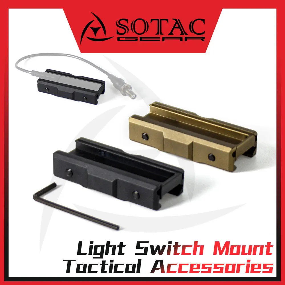 SOTAC-GEAR Tactical Flashlight Pressure Switch Mount Slot For M300 M600 ...