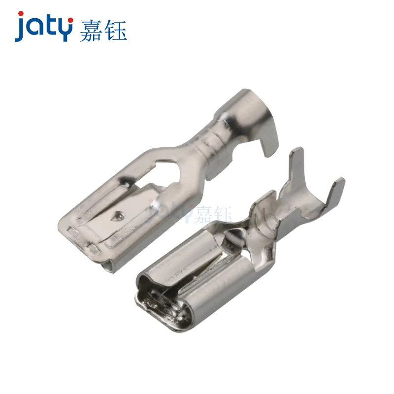 100pcs 4.8mm Locking Spring-Loaded Insulated Sleeved Self-Locking Cold ...