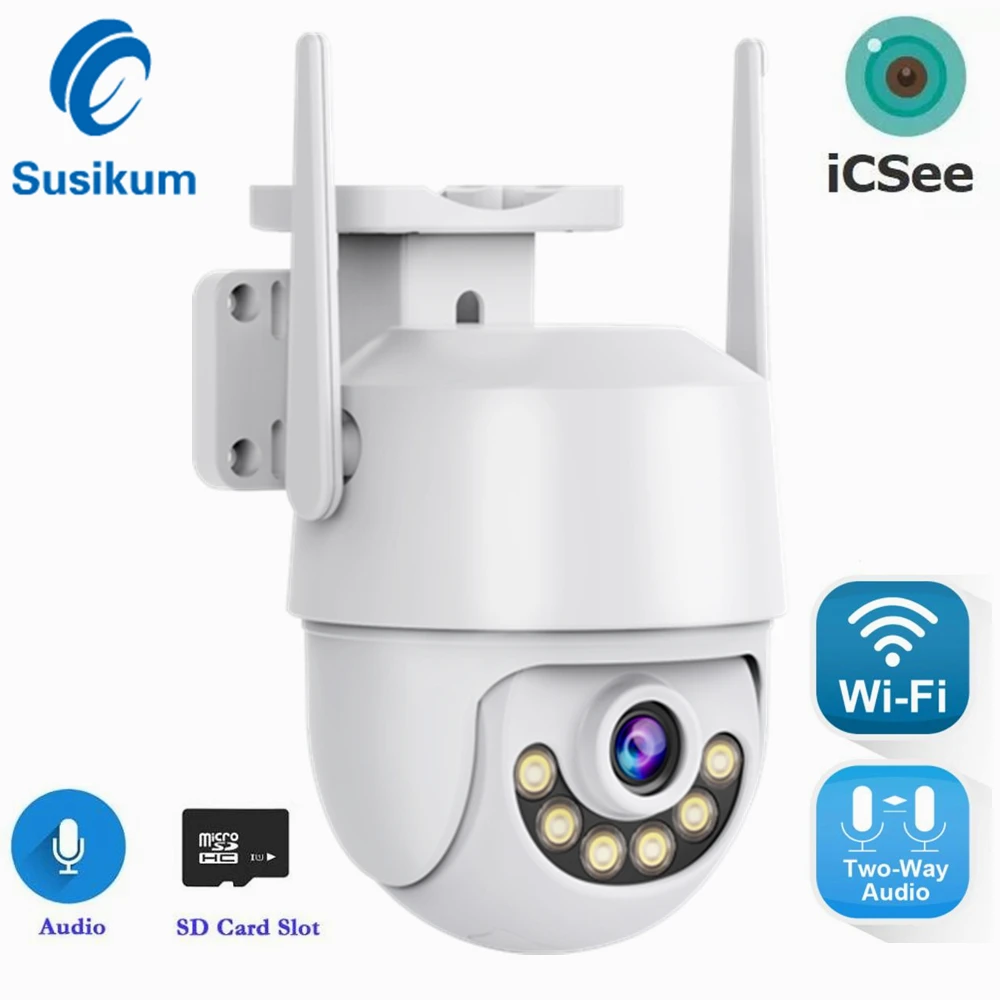 1080P-ICSee-Smart-Home-Outdoor-Camera-WIFI-Color-Night-Vision-Security ...