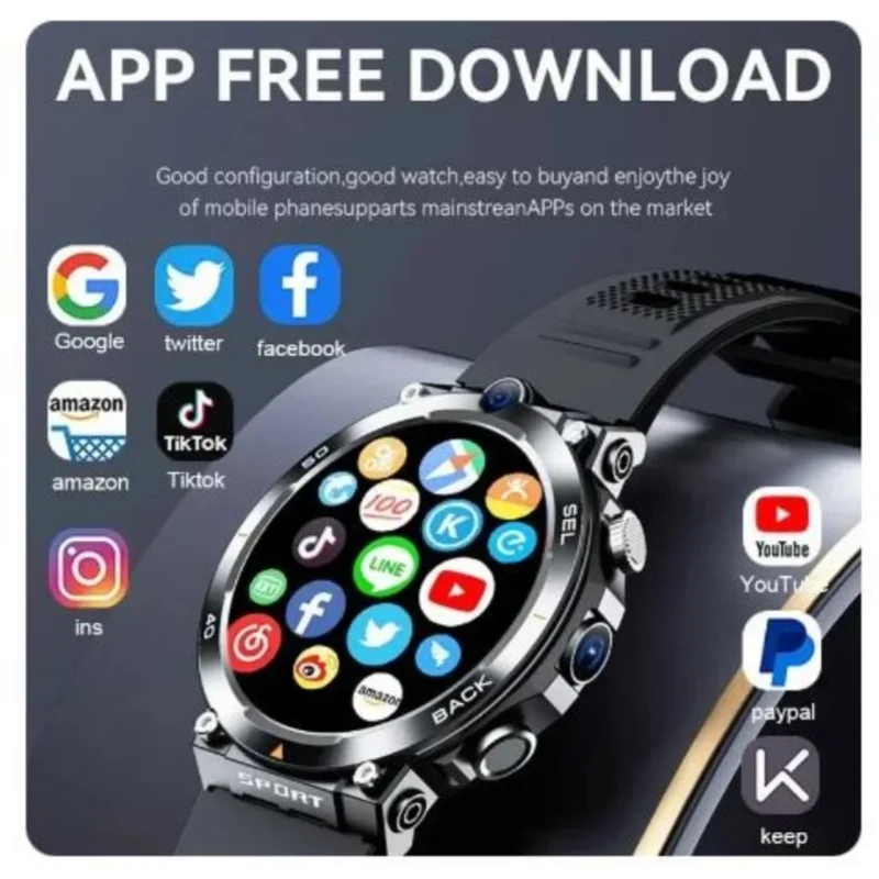 4-64GB-NEW-4G-LTE-H10-Smartwatch-500W-Dual-Camera-Video-Calls-Wifi-NFC ...