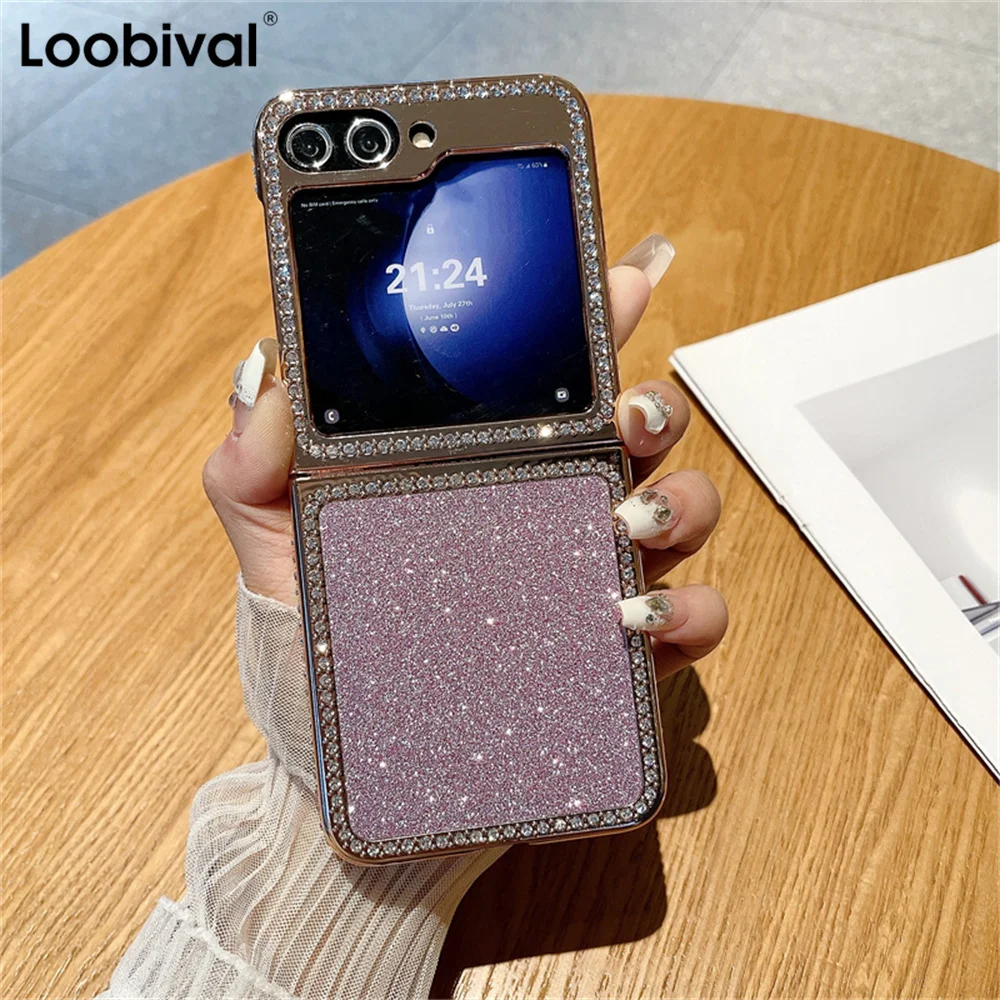 Luxury-Diamond-Flip-Phone-Case-for-Samsung-Galaxy-Z-Flip5-Flip-6-ZFlip ...