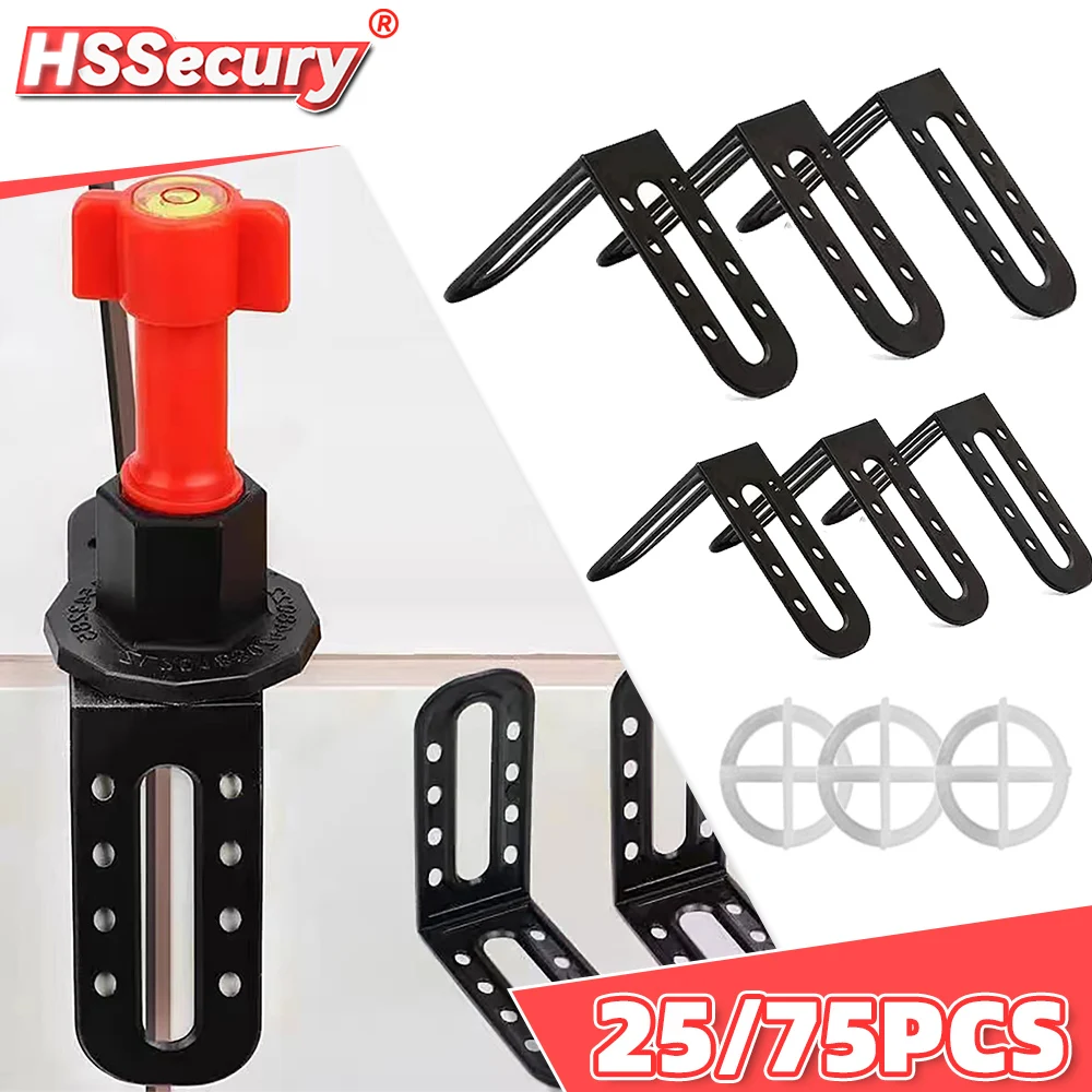 25-75PCS-Tile-Spacers-Cross-Leveling-Angle-System-Removable-Wall ...