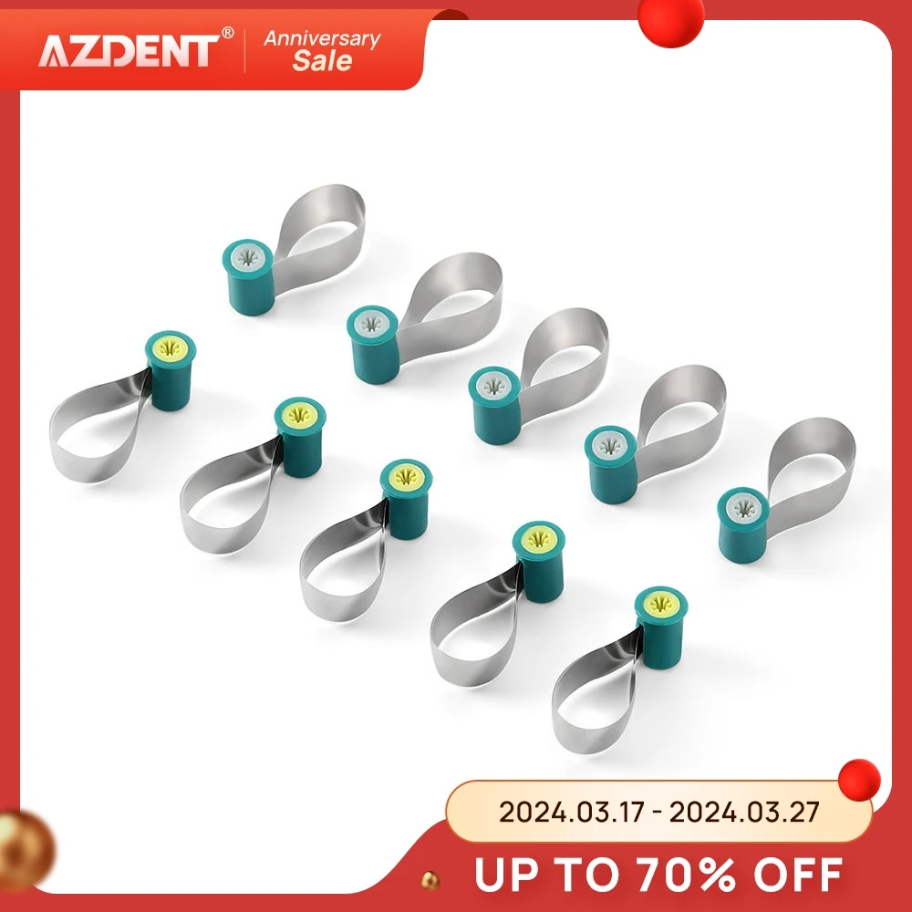 50pc-Box-AZDENT-Dental-Matrix-Bands-Steel-Matrix-Double-Side-Contoured ...