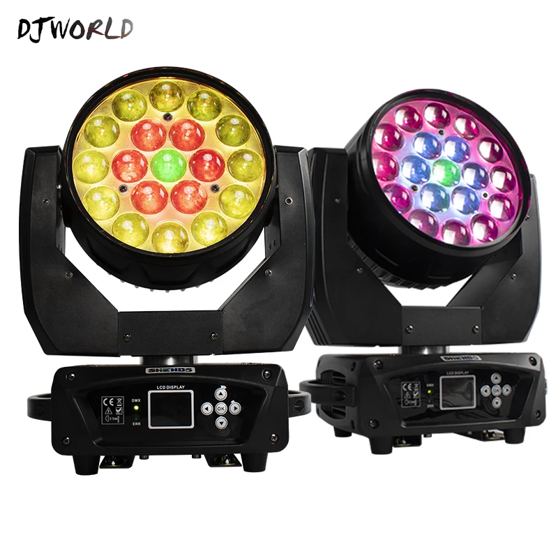 DJWORLD-LED-19x15W-RGBW-Beam-Wash-Zoom-Moving-Head-Light-for-DJ-Disco ...