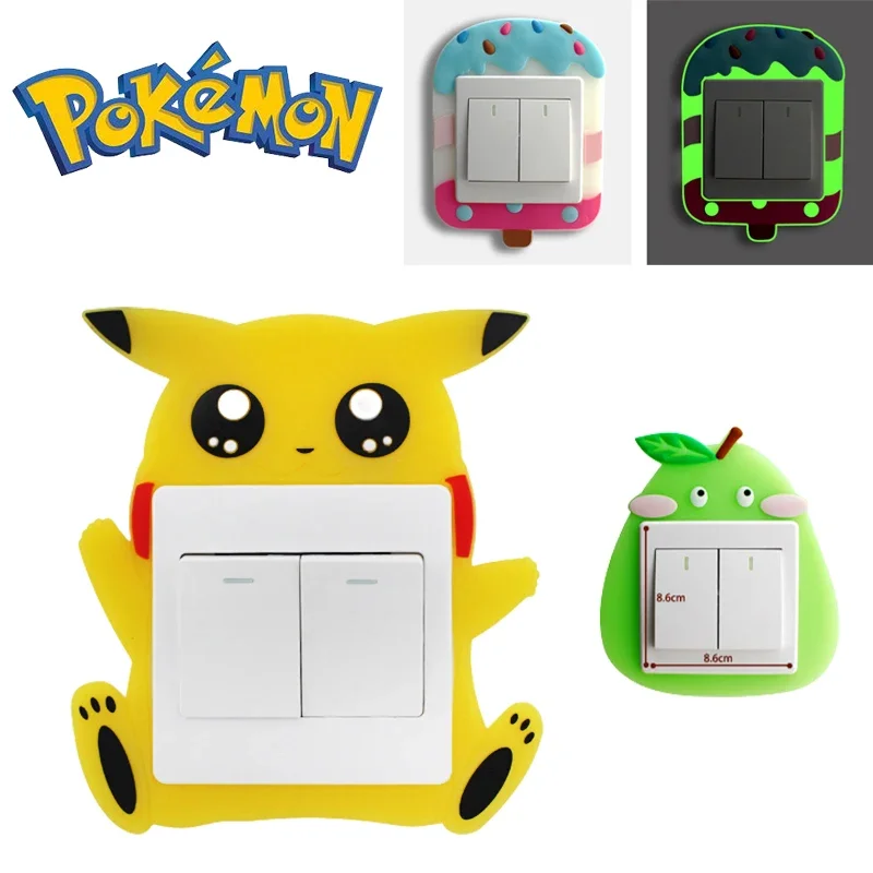 Pokemon-Pikachu-Switch-Stickers-Cartoon-Anime-Soft-Glue-Switch-Cover ...