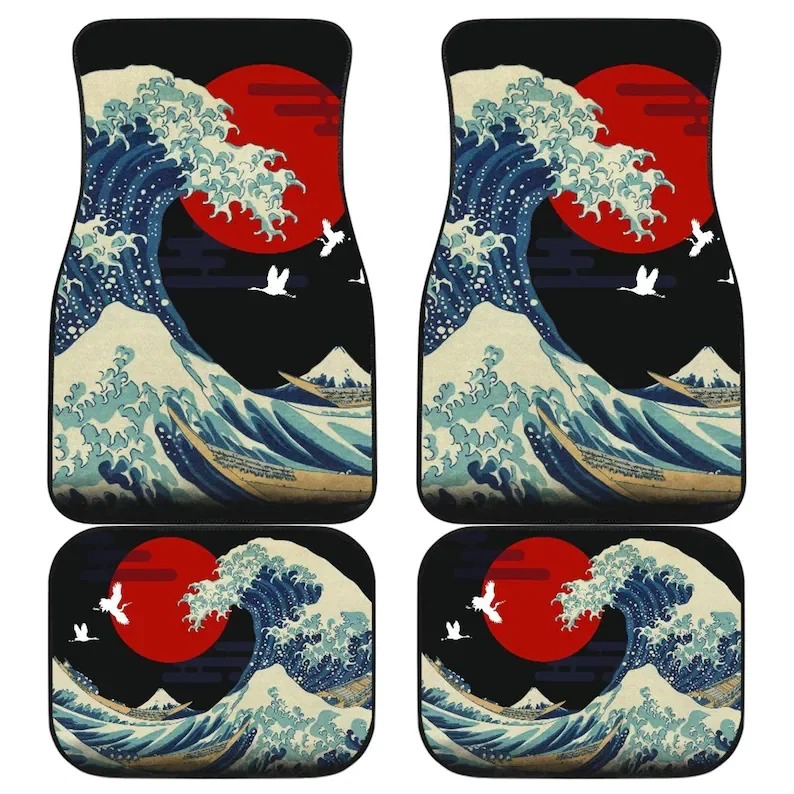 The-Great-Wave-Off-Kanagawa-Car-Floor-Mats-4-Pieces-Car-Rubber-Floor ...
