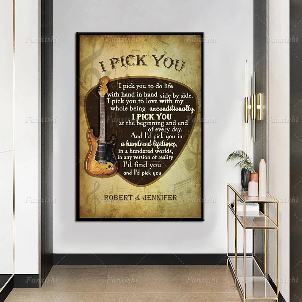 P-ster-Vertical-I-Pick-You-To-Do-Life-p-ster-de-guitarra-regalo-de ...