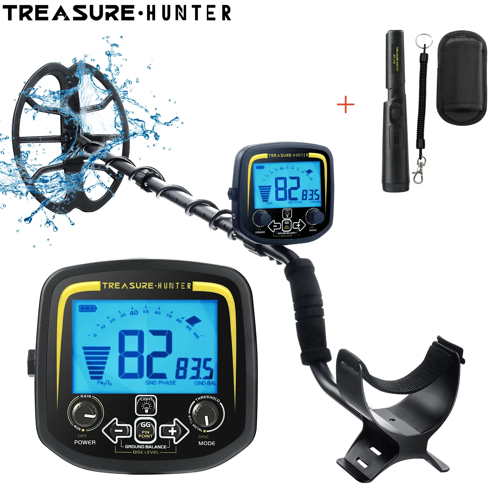Treasure Hunter GX850 11inch Coil Gold Metal Detector Professional ...
