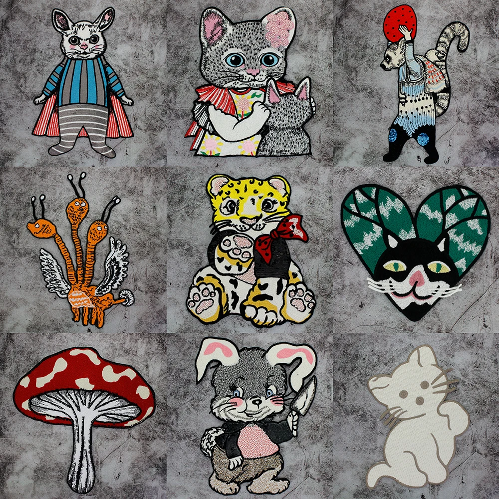 Bunny Embroidered Patches | Bunny Embroidery Patch | Beaded Bunny ...