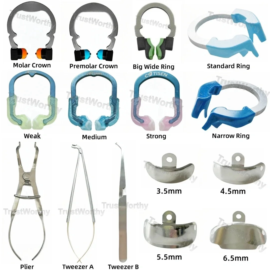 Dental-Matrix-Bands-Ring-Sectional-Matrice-Clamp-Forcep-Tooth-Restoration-Molar-Posterior-Fits ...