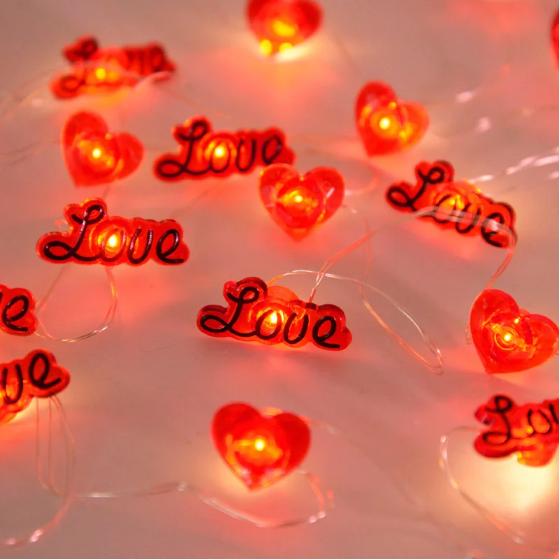 2M-20LED-Love-Heart-String-Lights-Valentines-Day-Romantic-Decoration ...