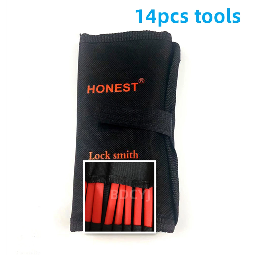 14pcs-lot-Tool-Honest-RED-Locksmith-Tools-Honest-RED-Lock-Tool-Set-with ...
