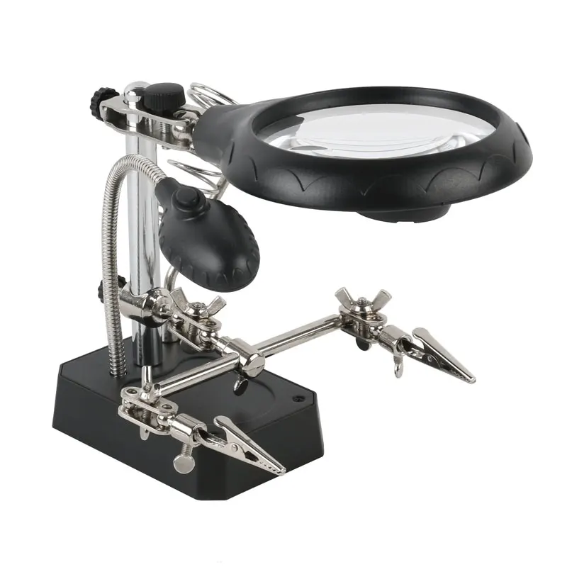 Multifunctional Magnifier Electric Iron Welding Tool+5 LED Lights ...
