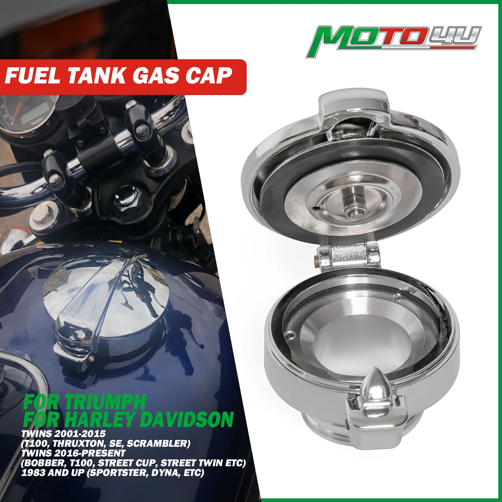 Aluminium Fuel Tank Gas Cap Monza Style Accessories For Triumph Twins ...