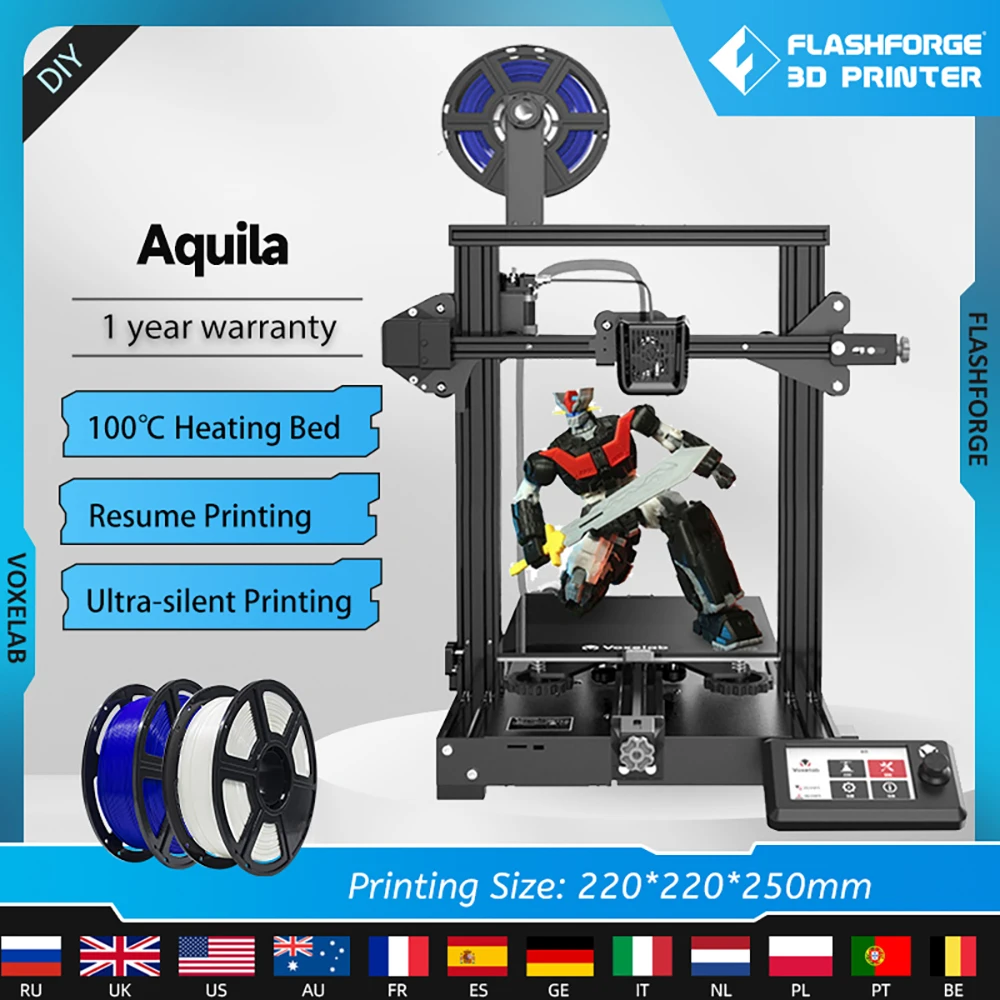 Voxelab Aquila 3d Printer Silent Mainboard DIY 3d Printer Kit Open ...