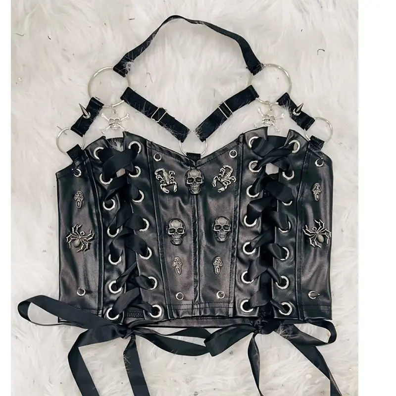 Skull-Tank-Tops-harajuku-fashion-Rivets-Tank-Tops-Gothic-Tank-TopsPunk ...