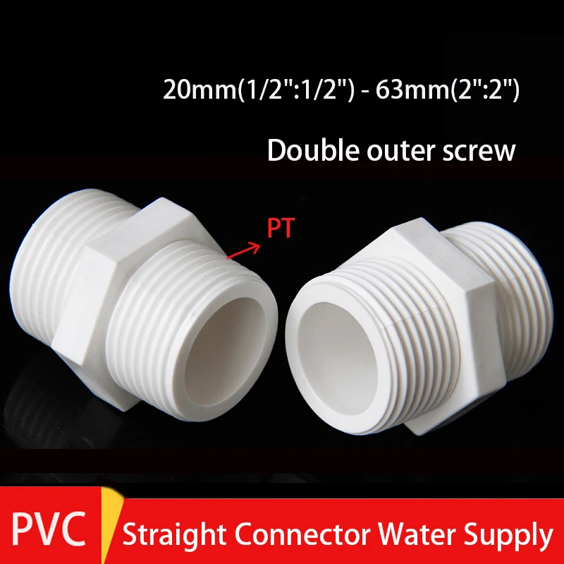 20mm 25mm 32mm 40mm 50mm 63mm PVC White OutSide Male Thraed Straight ...