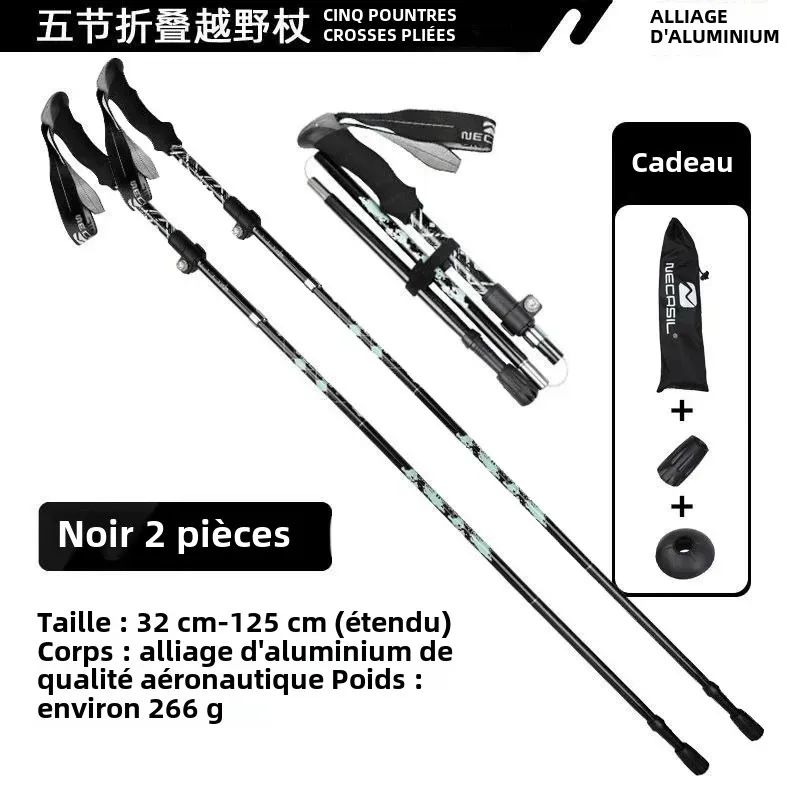 2 pièces ensemble de bâtons de Trekking Super légers 110-125cm bâtons ...