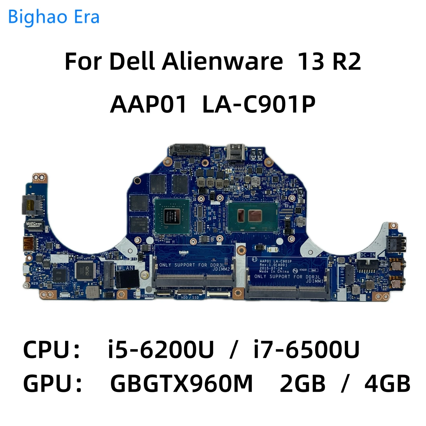 AAP10-LA-C901P-For-Dell-Alienware-13-R2-Laptop-Motherboard-With-i5 ...