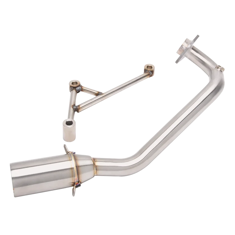 Escape Motorcycle Exhaust Front Link Pipe Head Connect Tube Stainless ...