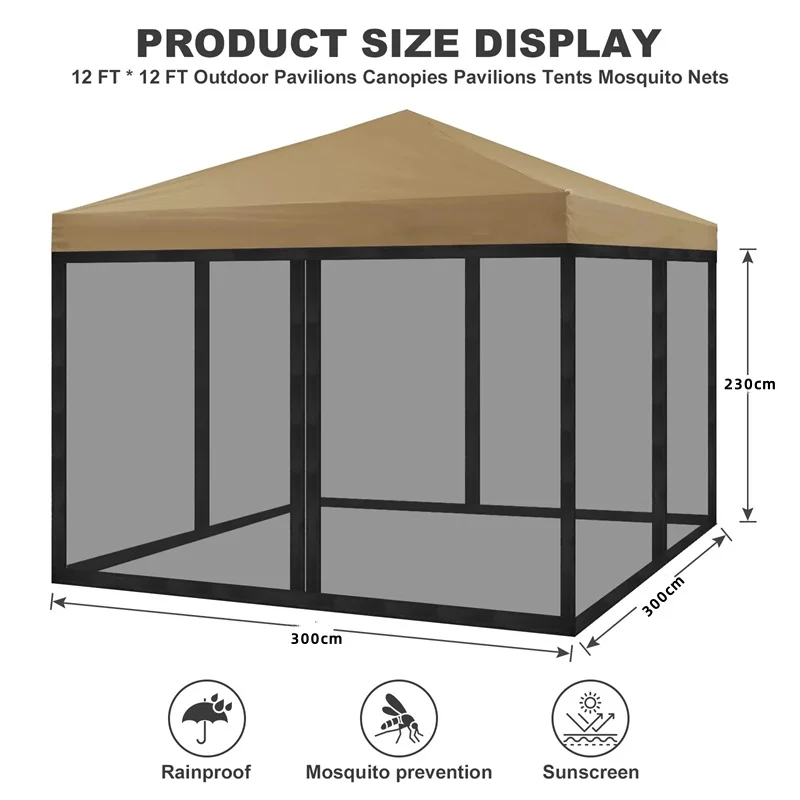 Gazebo-ao-ar-livre-Mosquiteiro-Universal-Canopy-tela-l-quida-painel-de ...