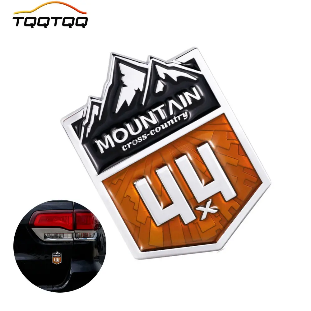 TQQTQQ-1Pcs-4X4-Car-Sticker-Mountain-Cross-Country-Car-Emblem-4WD-Badge ...