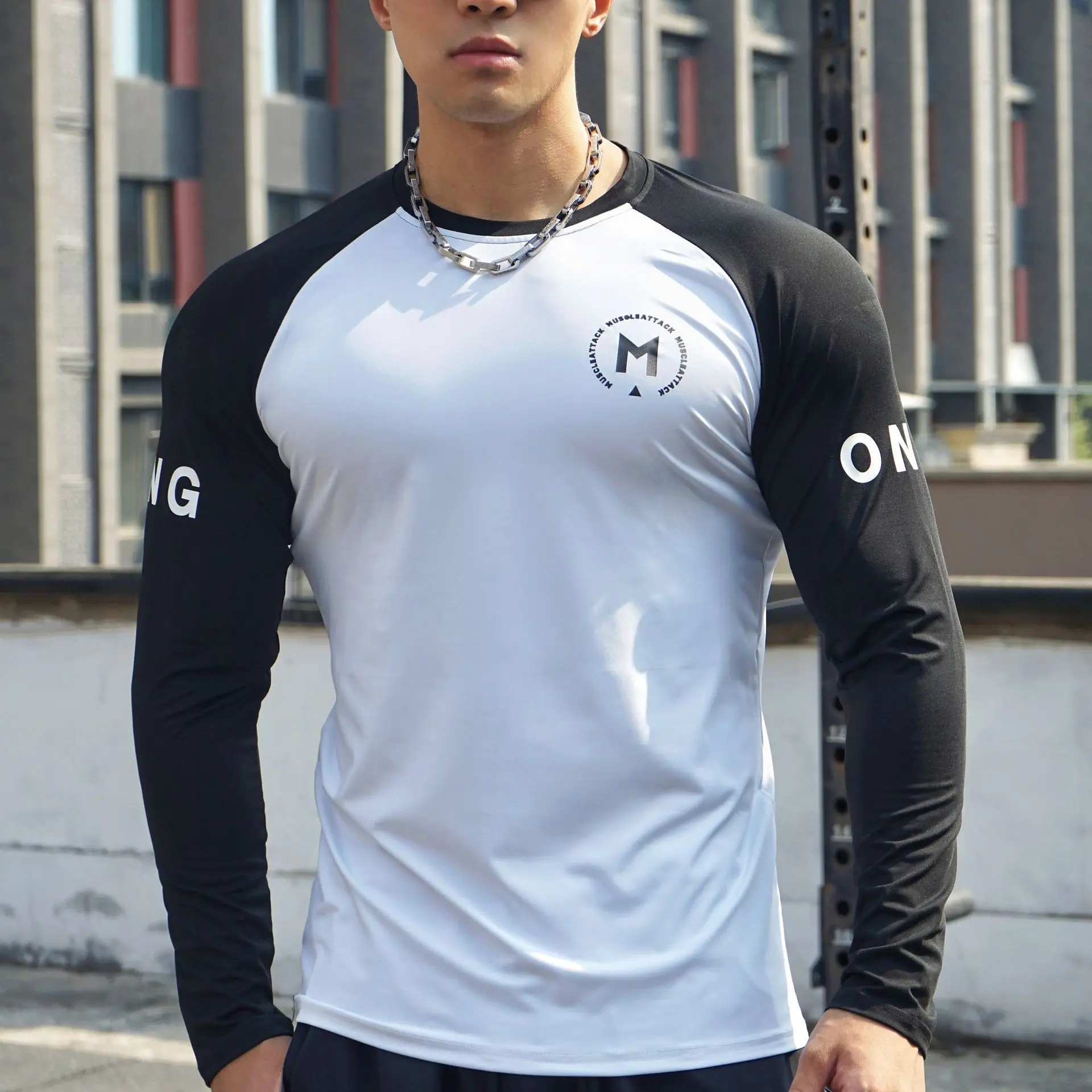 NEW Sports Semi-tight Fitness Short-sleeved Men's Basketball Autumn ...