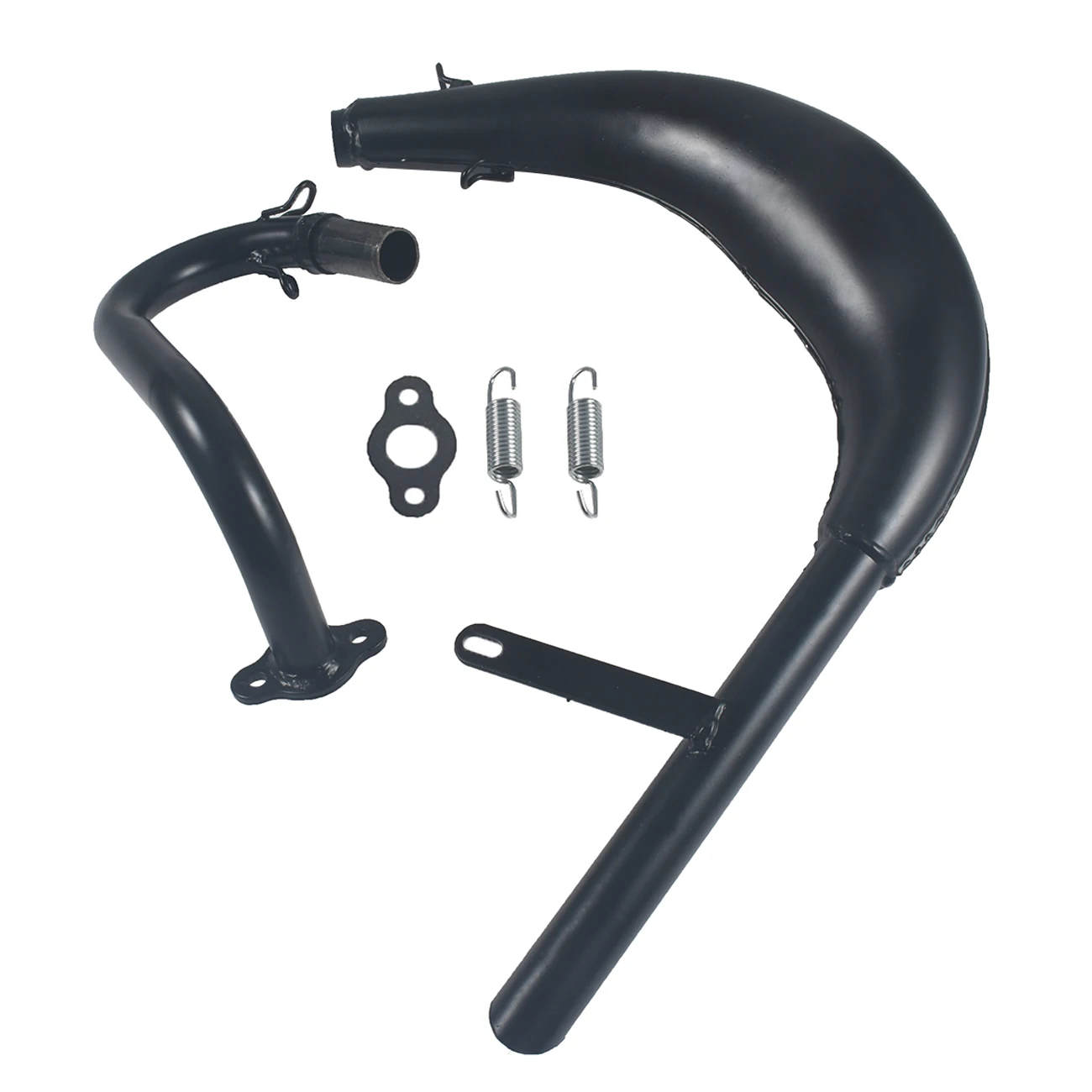 sthus-Black-Pipe-Exhaust-Muffler-Fit-For-2-Stroke-50-80cc-Bike-Gas ...