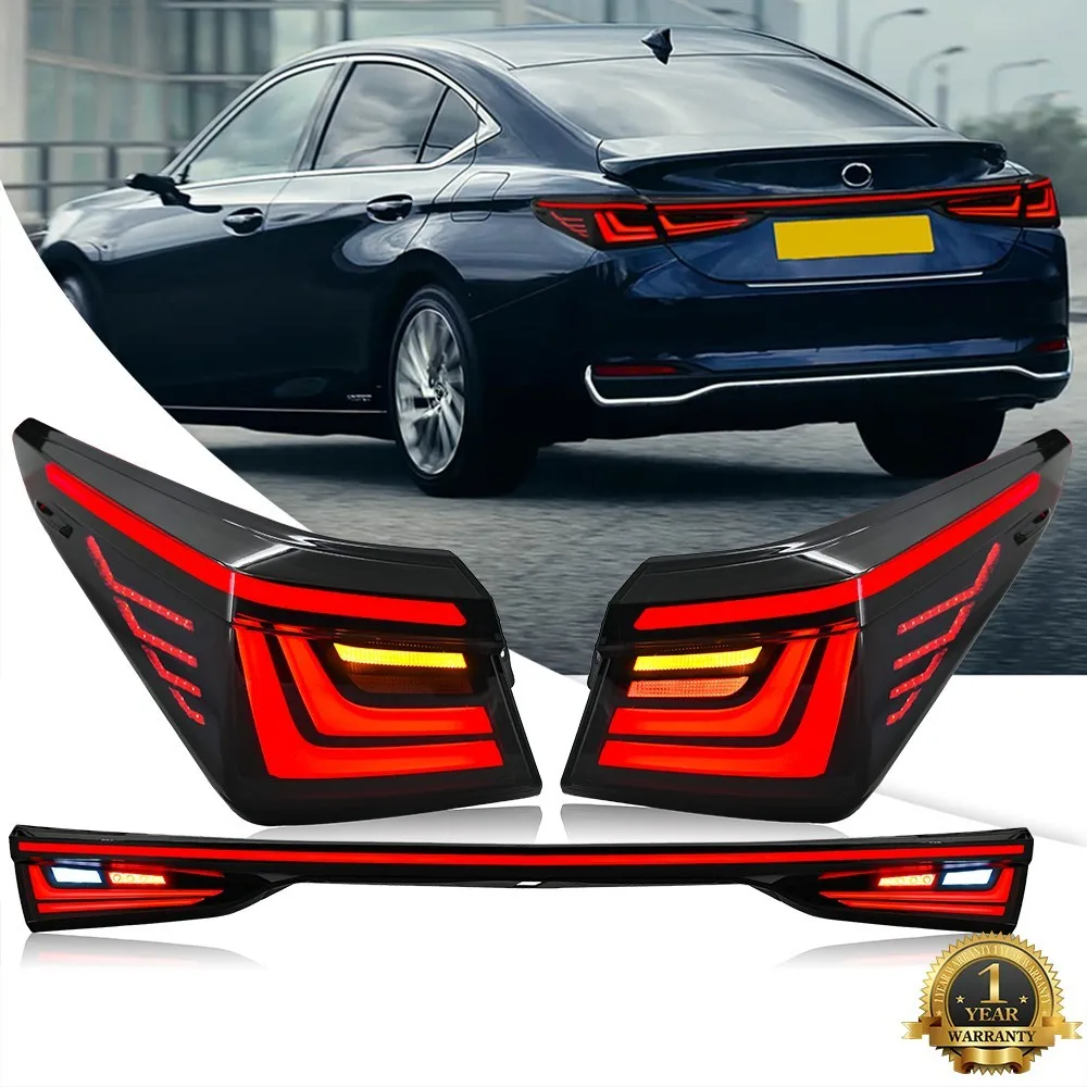 For Lexus ES250 ES350 ES300h 2018-2024 LED Tail Lights Pair Smoke Rear ...